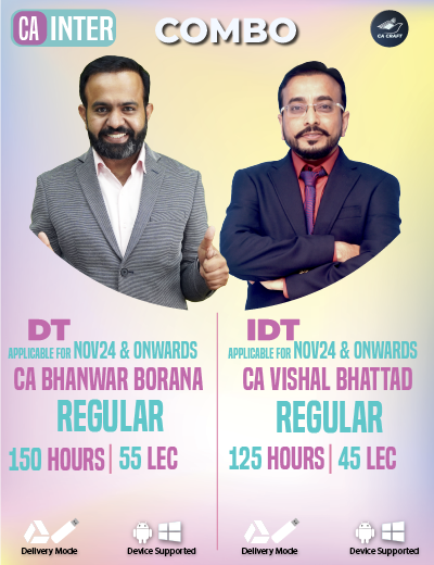 New CA Inter Combo (DT and GST) Regular Batch by CA Bhanwar Borana and CA Vishal Bhattad I Sep ...